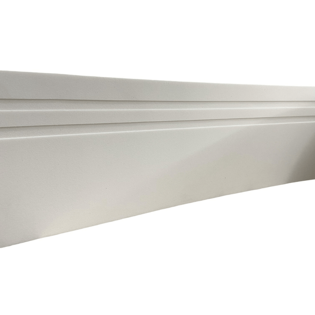 Rodapé Eva Autocolante Flexível Boracéia 15cm x 1,5cm Branco