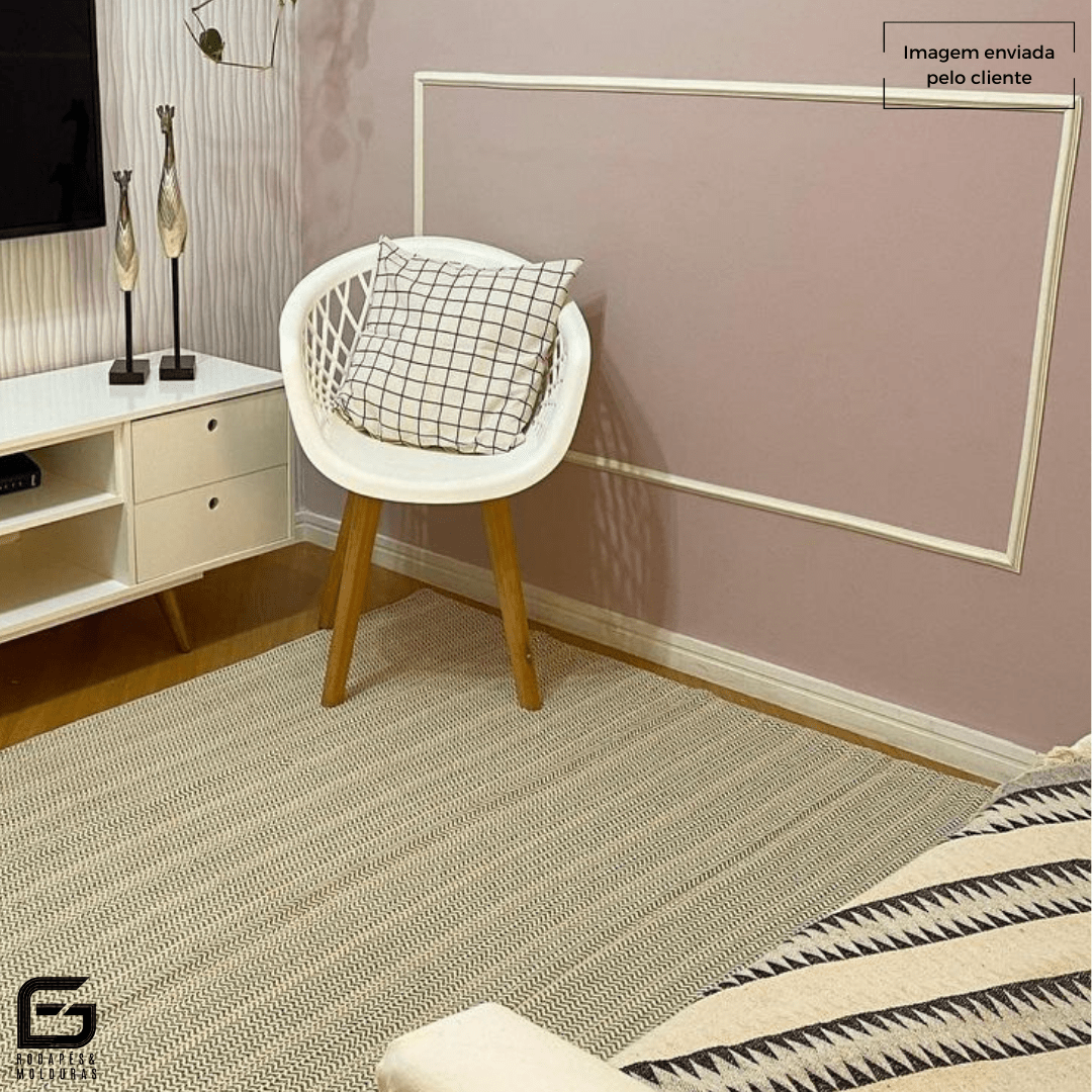 Rodapé Eva Autocolante Flexível Maresia 10cm x 1cm Branco