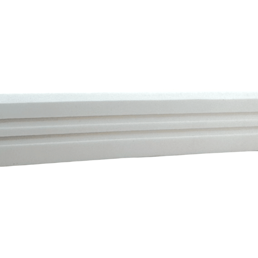 Rodapé Eva Autocolante Flexível Ilhabela 5cm x 1cm Branco